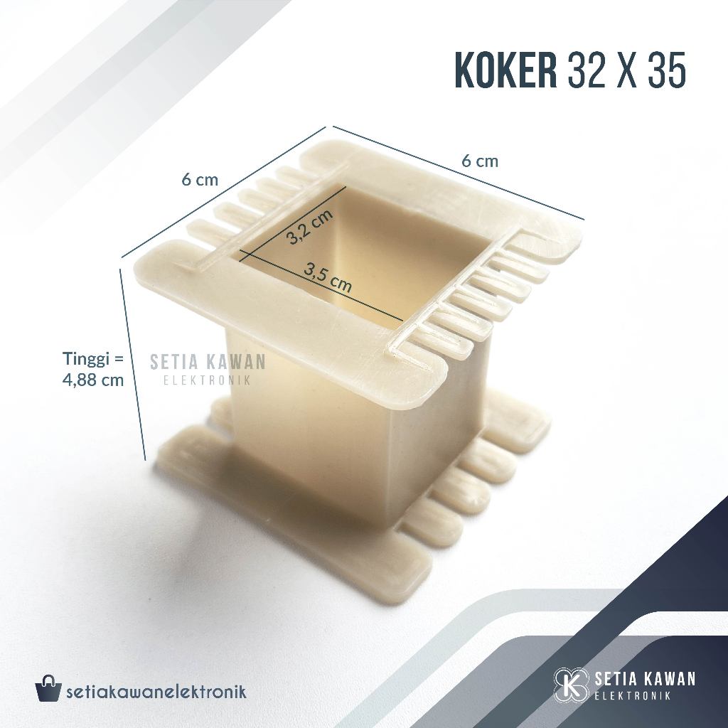 Jual Koker Trafo Kotak 32x35 / Bobin Bobbin Dudukan Besi Plat Keren ...