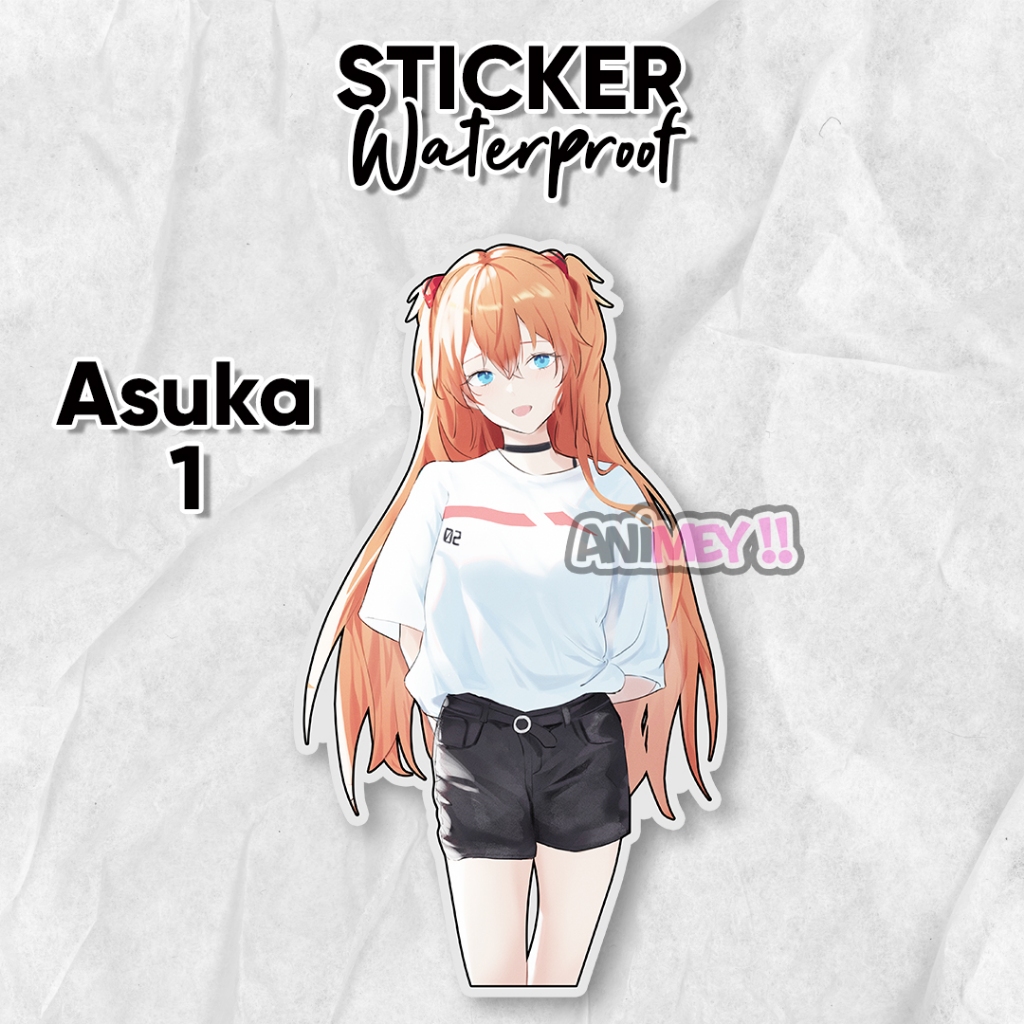 Jual Stiker Asuka Langley Evangelion / Sticker Anime Waterproof ...