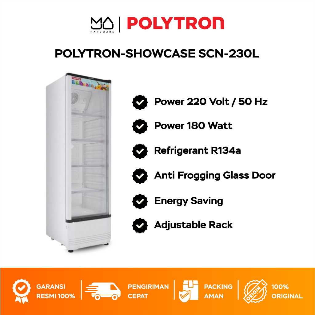 Jual POLYTRON Showcase Fastcool 280 Liter SCN 230L - Garansi Resmi ...