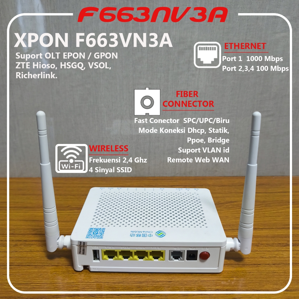 Jual ONT ONU XPON ZTE F663NV3A ORI OMCI | Shopee Indonesia