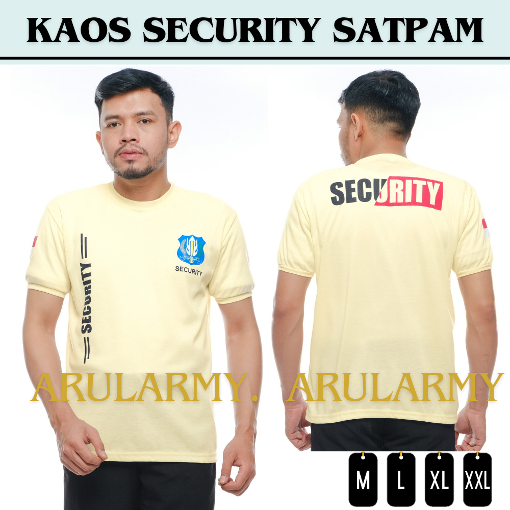 Jual KAOS SECURITY SATPAM KREM BAJU DALAMAN SATPAM LENGAN PENDEK ...