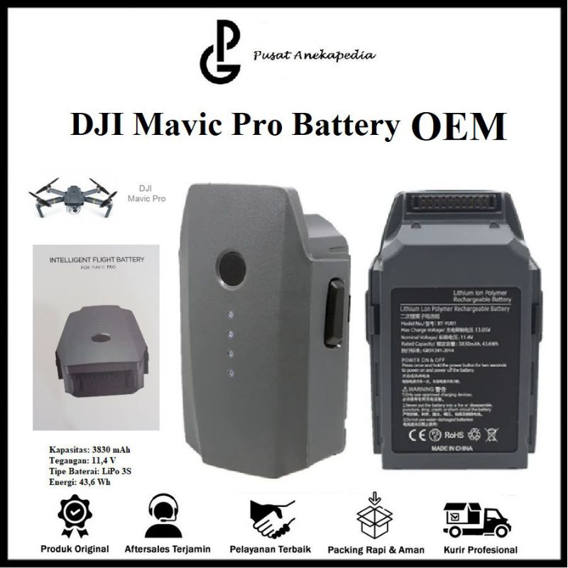 Jual DJI Mavic Pro Battery - DJI Mavic Pro Baterai - DJI Mavic Pro ...