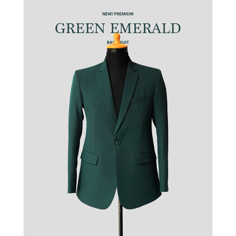 Jual PREMIUM Basic Suit - Emerald Green (Jas + Celana) | Shopee Indonesia