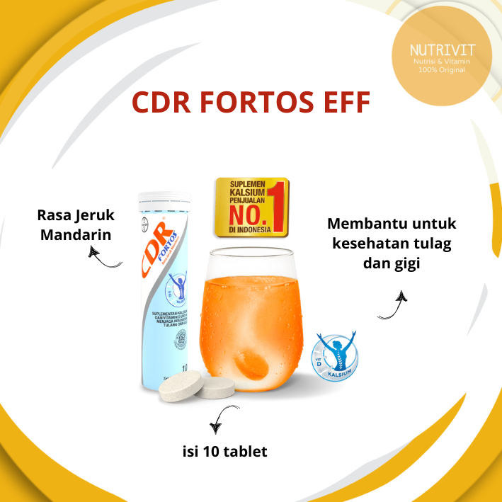 Jual CDR FORTOS EFF SUPLEMENT KALSIUM 10 TABLET | Shopee Indonesia