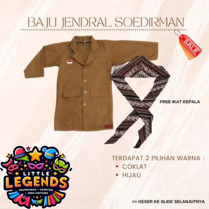Jual Baju Jendral Sudirman Anak | Baju Pejuang | Kostum Pahlawan ...