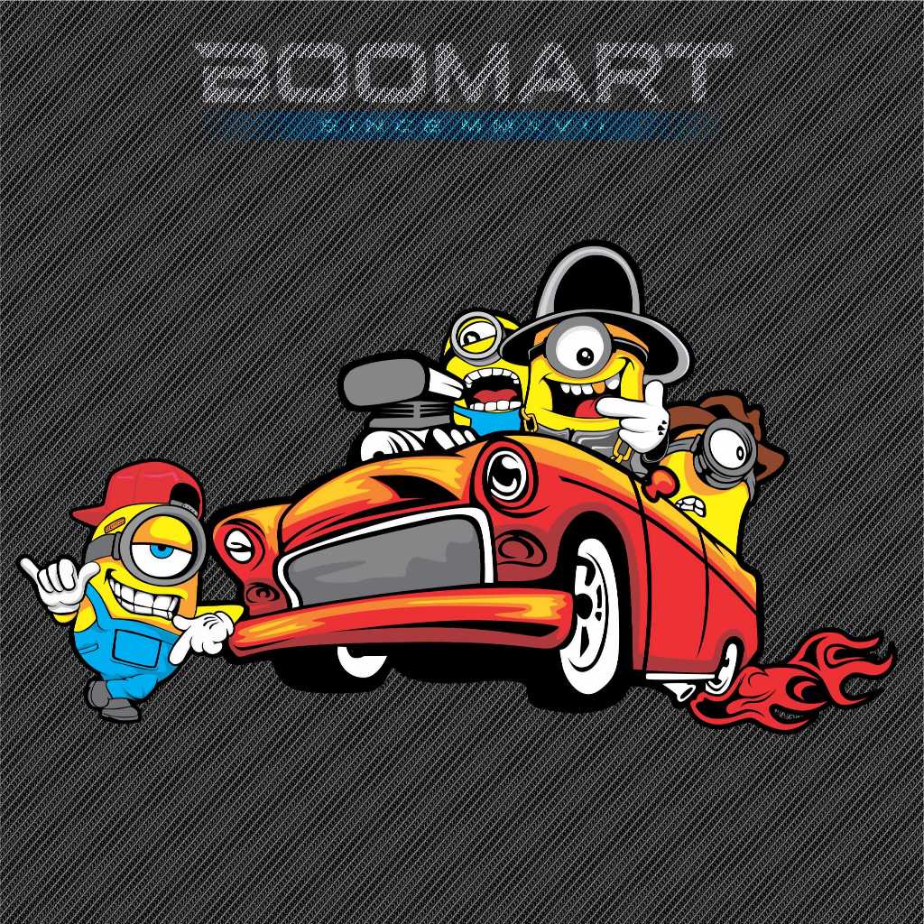 Jual STICKER A4 KARAKTER CAR MINION | Shopee Indonesia