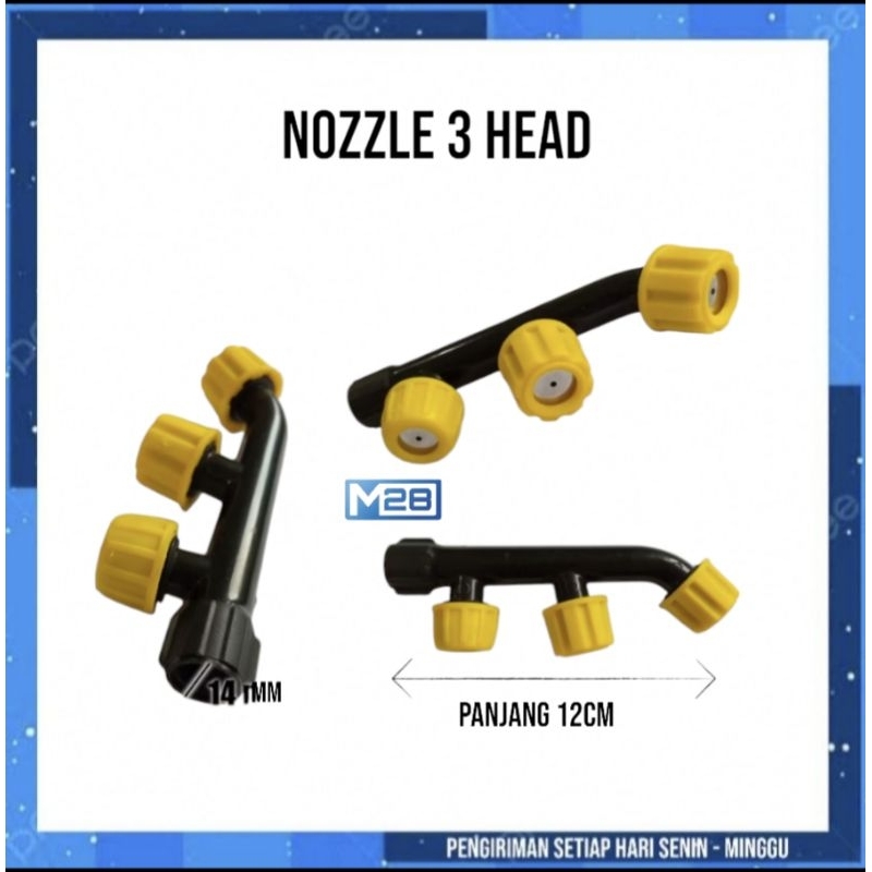 Jual Nozzle 3 Kepala Mata Semprot Nozzle 3 Titik Nozzle 3 Lubang ...