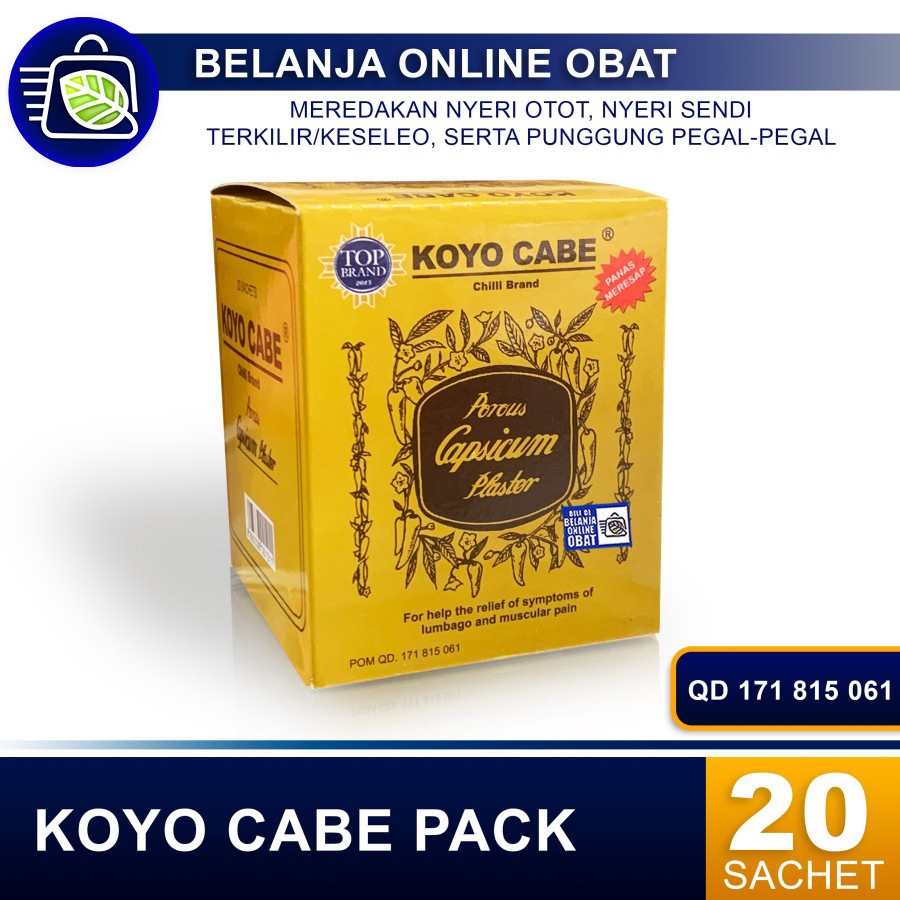 Jual KOYO CABE PACK ( CHILLI BRAND ) // Koyo Nyeri Otot dan Pegal ...