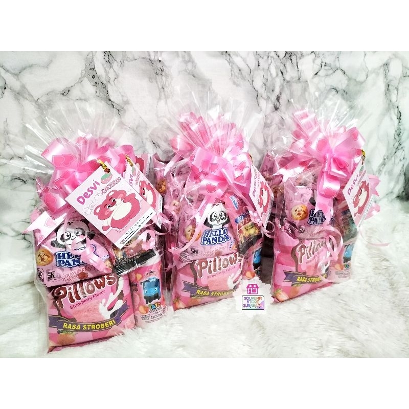 Jual Paket Mini Snack Serba Pink || Pinky Snack Ultah Mini Banget ...
