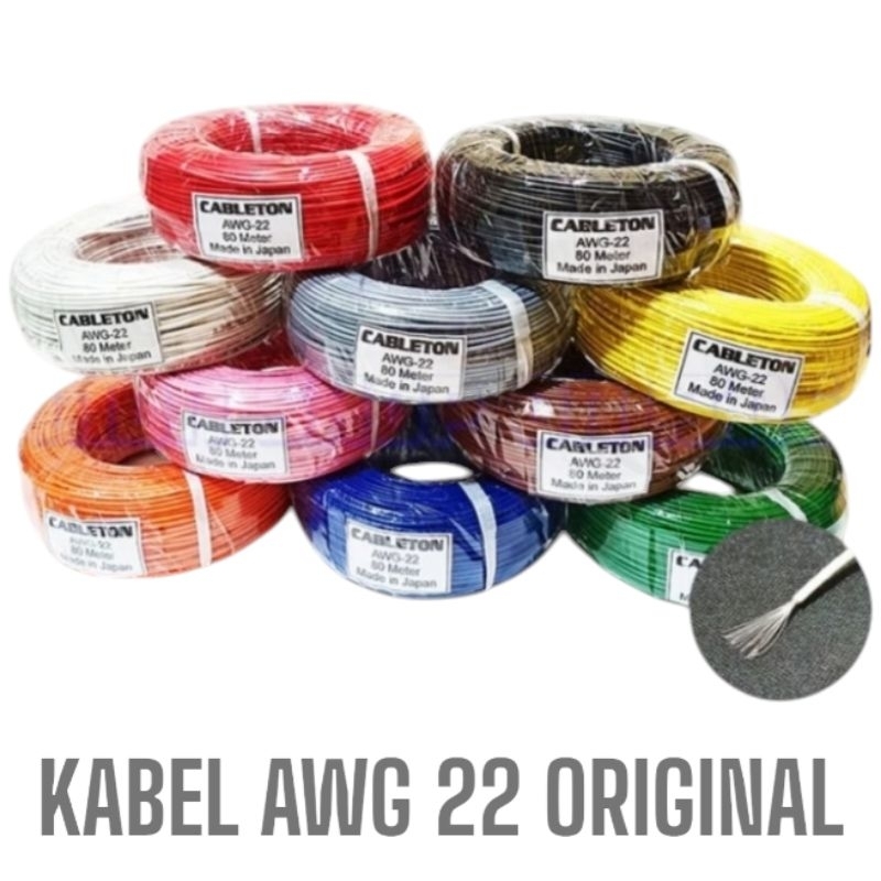 Jual kabel awg 22 original 1 roll 80 meter | Shopee Indonesia