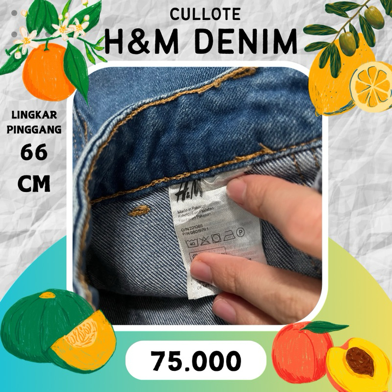 Jual H&M HNM Preloved Cullote Jeans Denim | Shopee Indonesia