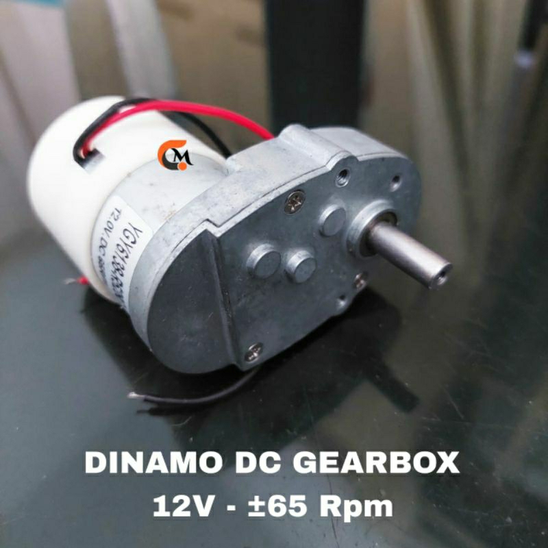 Jual Dinamo DC 12V 65 Rpm Speed Reduction Gearbox Gear DC 12V | Shopee ...