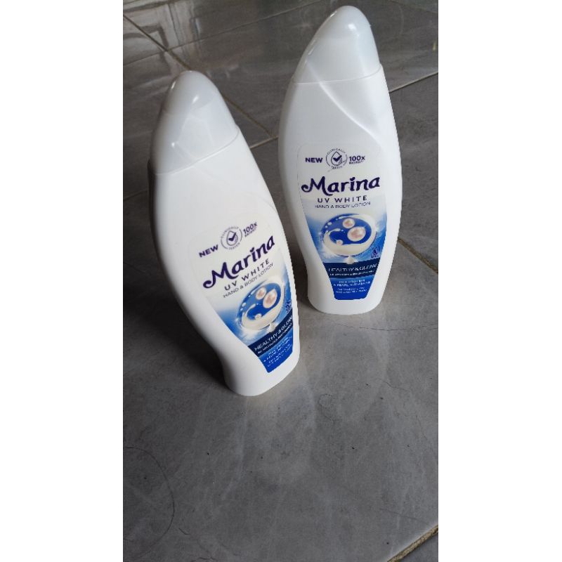 Jual Marina UV White Healthy & Glow ( Biru ) 460 ML | Shopee Indonesia