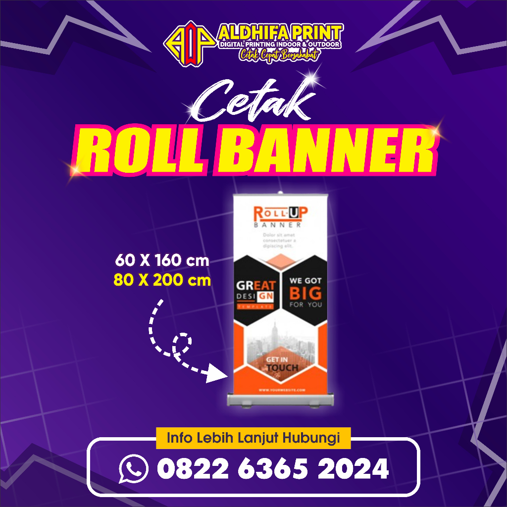 Jual [ FREE DESAIN] Cetak ROLL BANNER / Stand Banner Ukuran (Wisuda, Promosi Jualan Ulang Tahun ...
