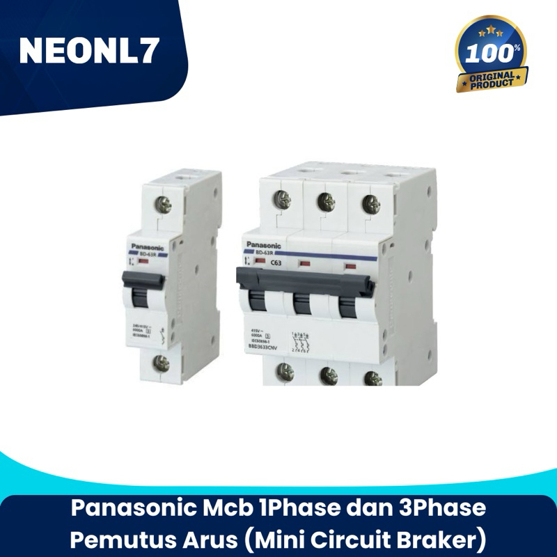 Jual PANASONIC MCB PEMUTUS ARUS MINI CIRCUIT BREAKER 1PHASE dan 3PHASE 2A 4A 6A 10A 16A 20A 25A ...