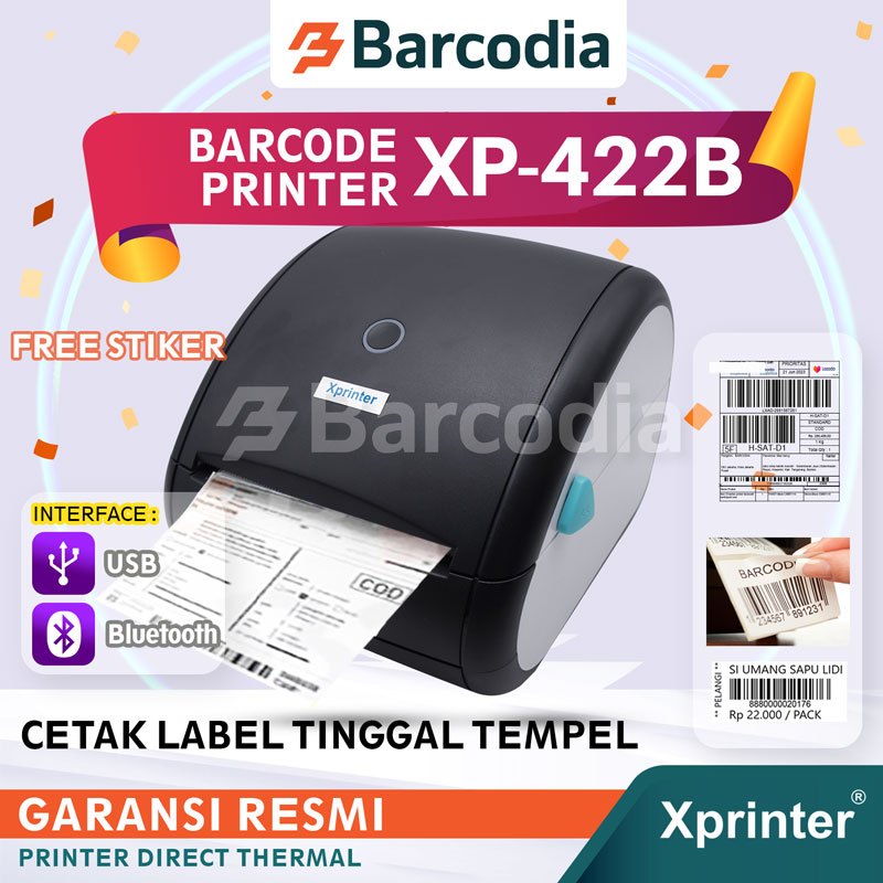 Jual BARCODIA XPrinter Xp-422B Printer Barcode Thermal 110mm Usb ...
