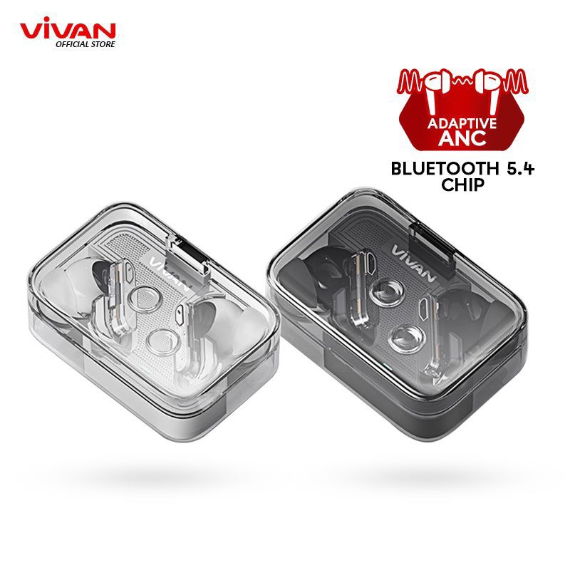 Jual Vivan TWS Space T1 ANC Active Noise Cancelling IPX5 Bluetooth 5.4 ...