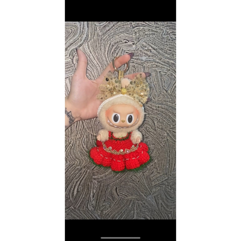 Jual baju natal labubu set / outfit labubu lucu Christmas ed [READY ...