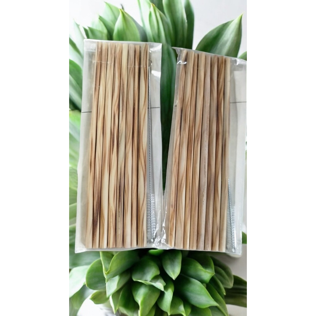 Jual Sedotan Pipet Bambu Straw Nature Friendly Corak Klasik Khas Bali 1 ...