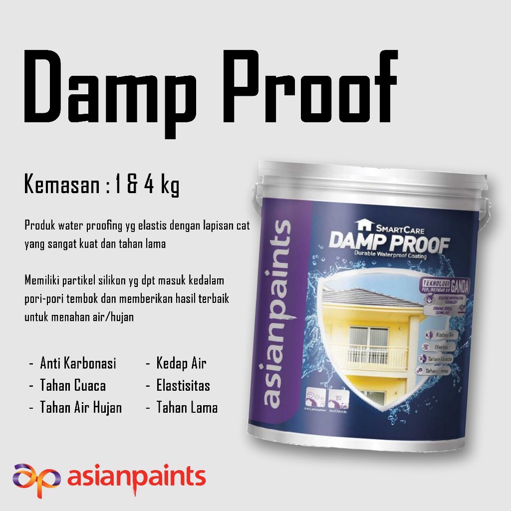 Jual ASIAN PAINTS - DAMP PROOF/ DAMP PROOF ULTRA/ CAT ANTI AIR/ ANTI ...