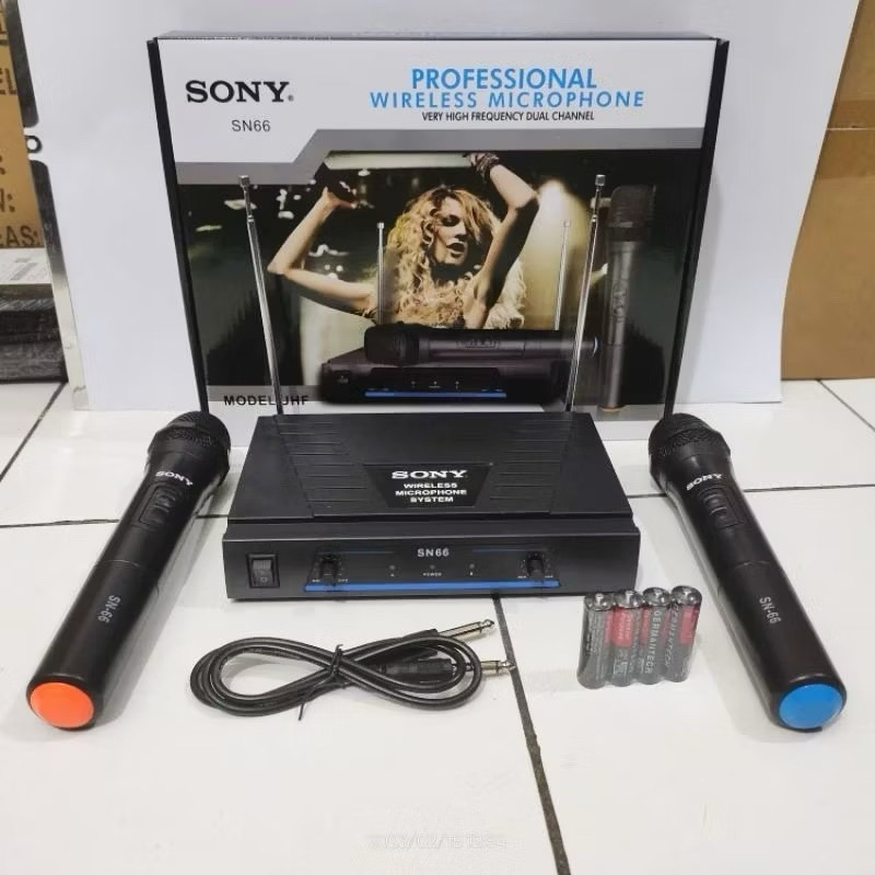 Jual Mic wireless sony Sn 66 microphone double wireless Sony | Shopee ...