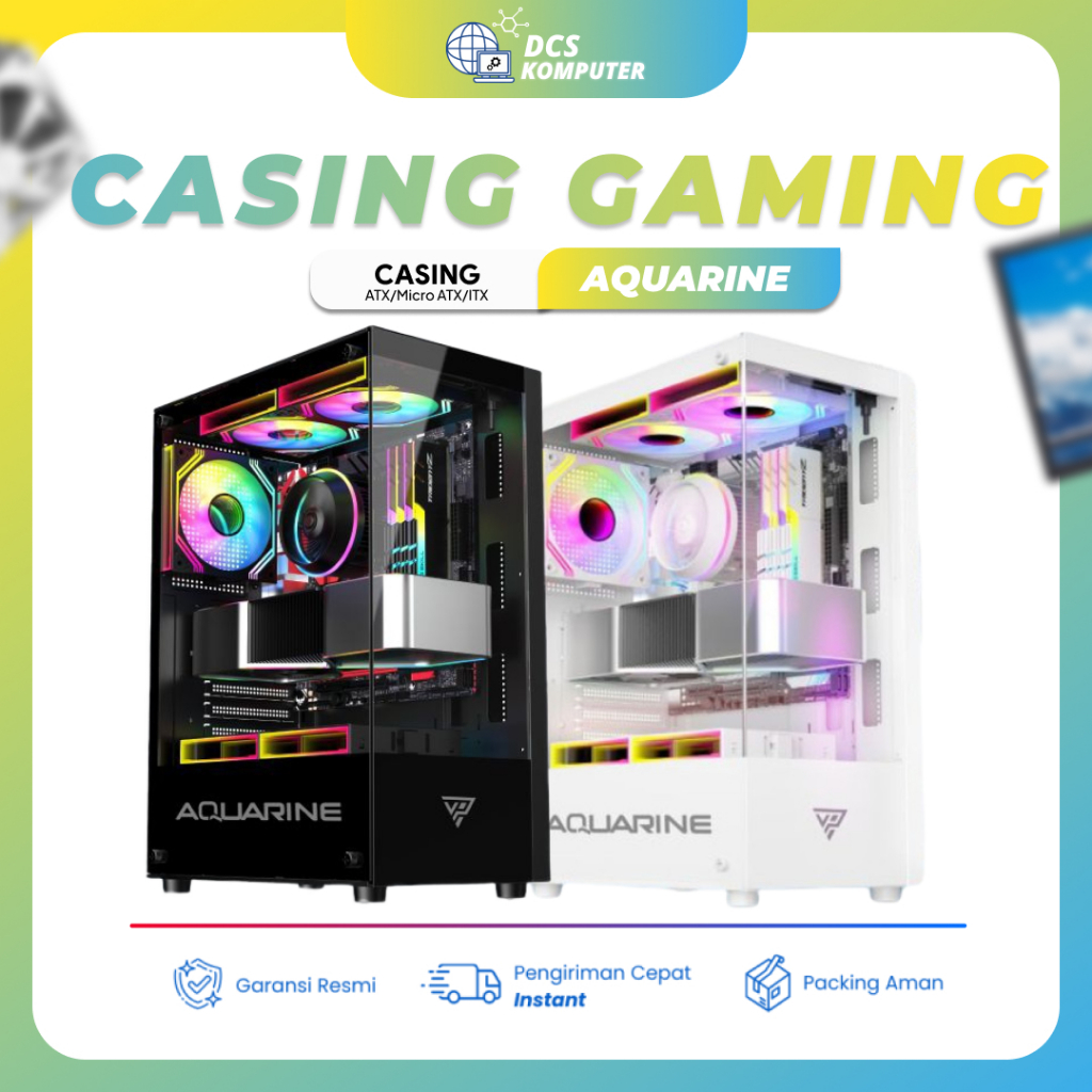 Jual CASING PC GAMING AQUARINE VARRO PRIME FREE 3 FAN RGB | Shopee ...