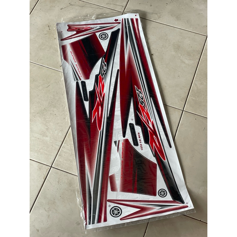 Jual STIKER. STRIPING BODY YAMAHA 125Z DAN 125ZR WARNA MERAH (KODE 125Z ...