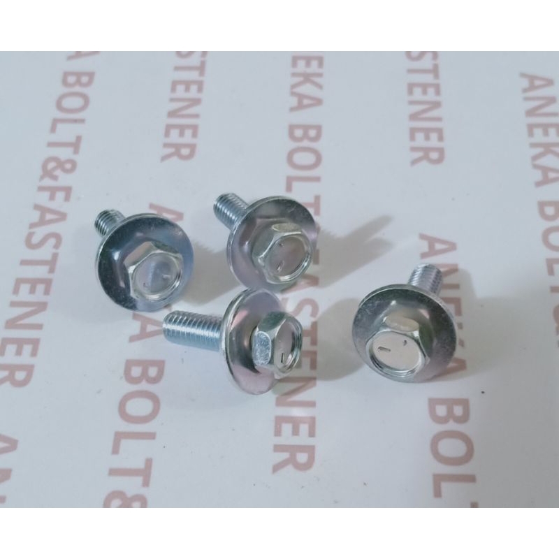 Jual Baut 10 + Ring Nempel 6x20 / Baut 10 Panjang 20mm Plus Ring Plat ...