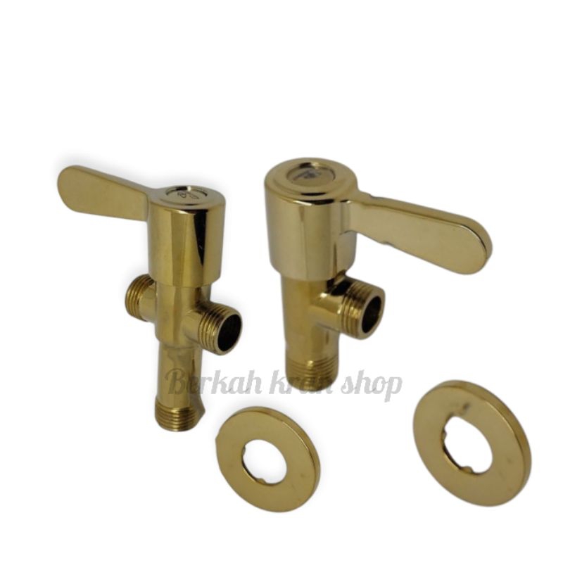 Jual stop kran single double kran closet kran shower gold | Shopee ...