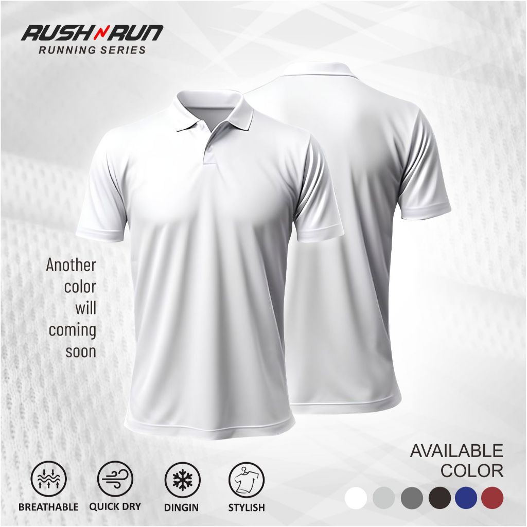Jual POI Rush n Run Baju Olahraga Kerah Polo Shirt Kaos Essentials Dry ...