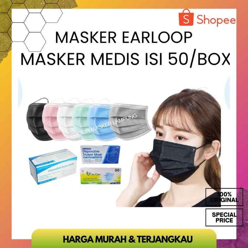 Jual Masker Medis Murah Earloop dan Headloop (Hijab) 3Ply Medis Premium ...