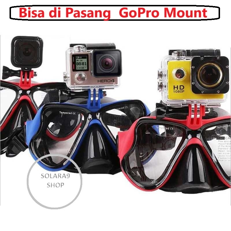 Jual Kacamata Selam Scuba Set Diving Snorkeling with GoPro Mount ...