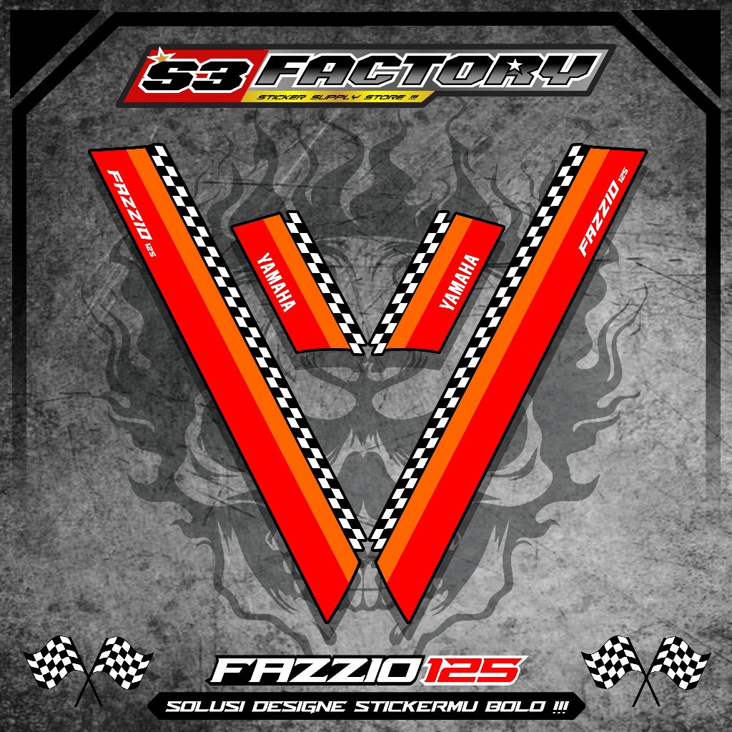 Jual STICKER STRIPING VARIASI YAMAHA FAZZIO 125 MOTIF SIMPLE GARIS ...