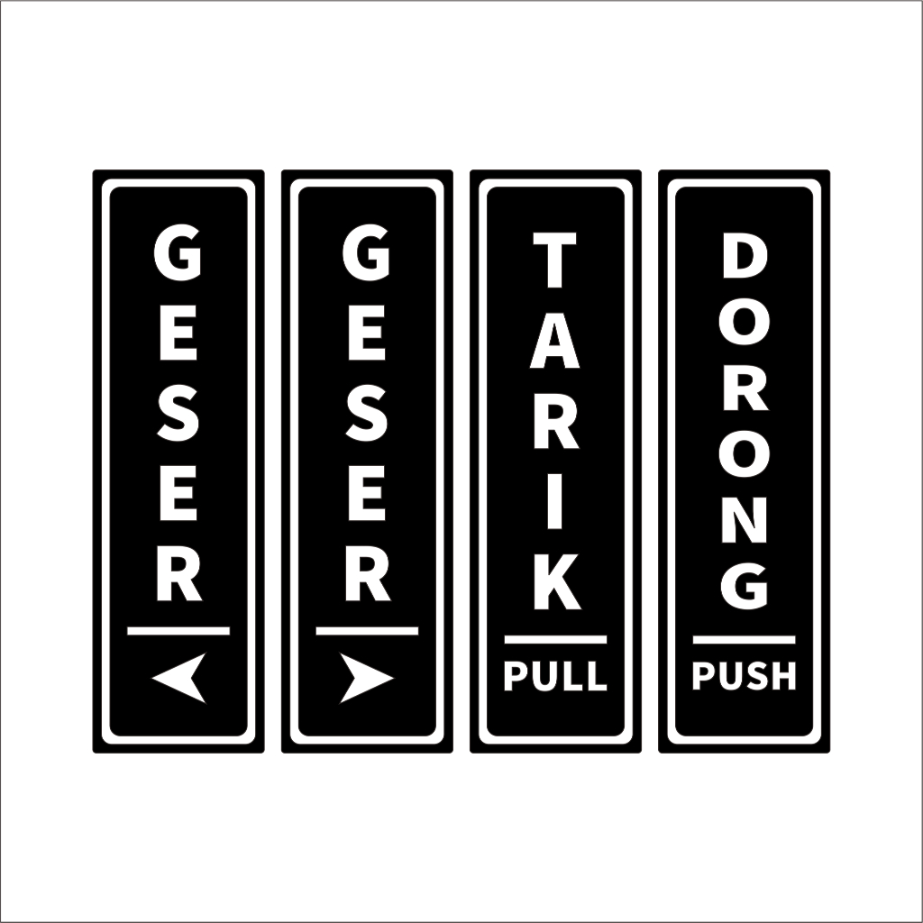 Jual Cutting Sticker Geser Tarik Dorong Untuk Pintu Kaca Kios Toko ...