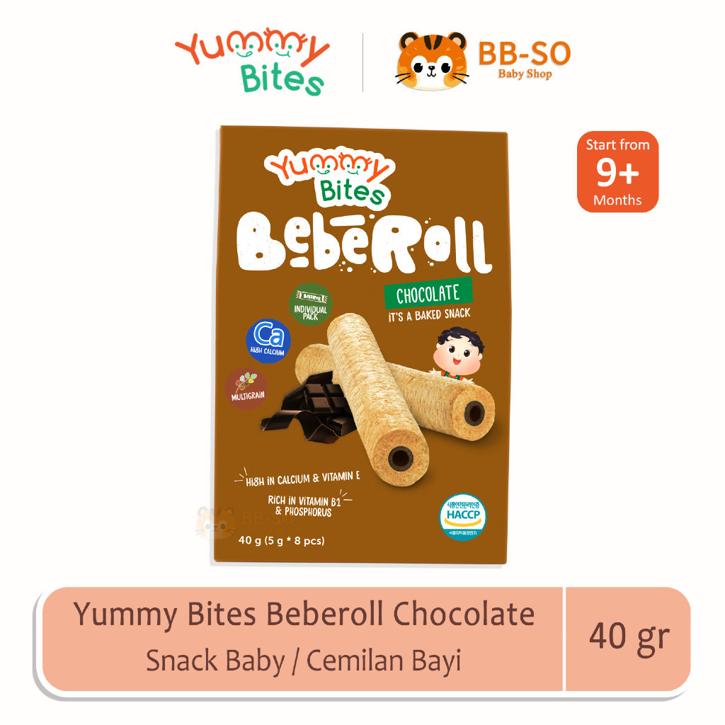 Jual Yummy Bites Beberoll Chocolate 40 GR Snack Baby/ Cemilan bayi ...