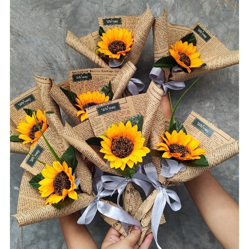 Jual [Whimsyinbloom]Buket bunga matahari Single Bouquet Sunflower Buket ...
