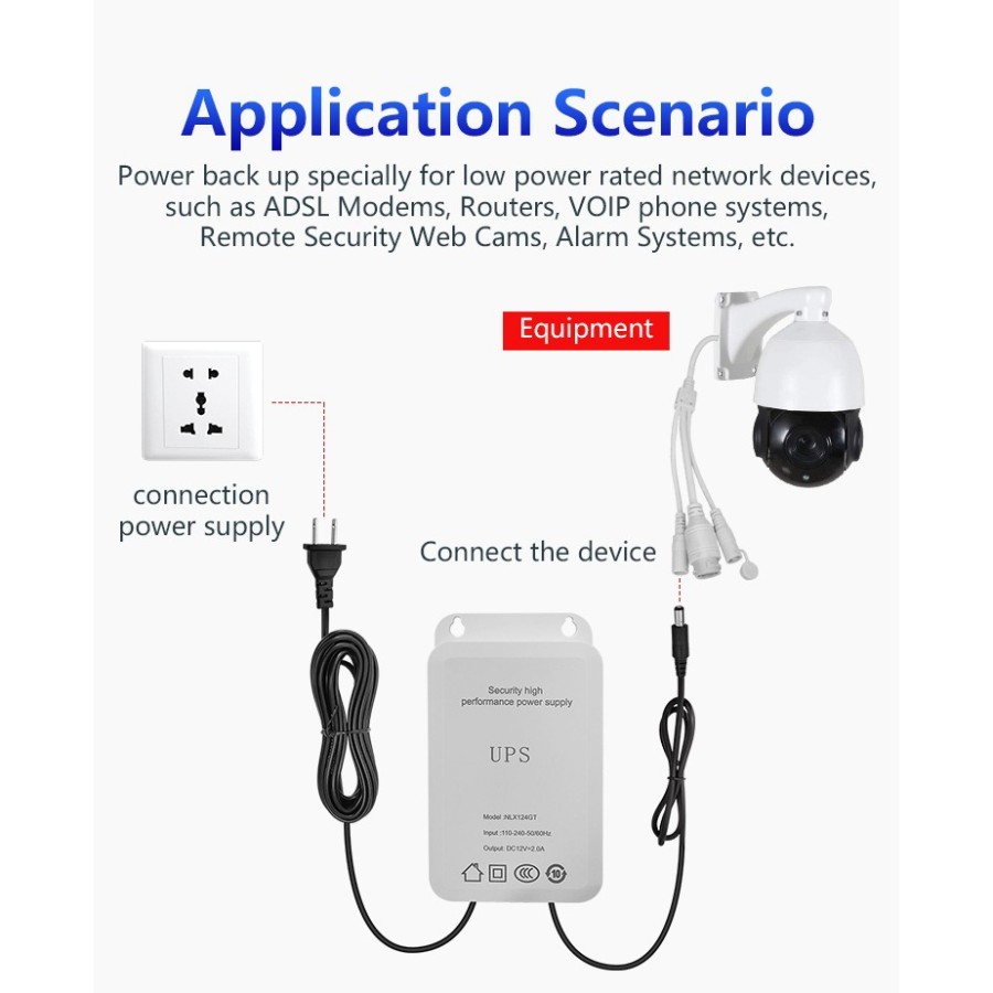 Jual UPS Mini DC 12V 2A Adaptor Power Supply Backup CCTV Router Modem ...