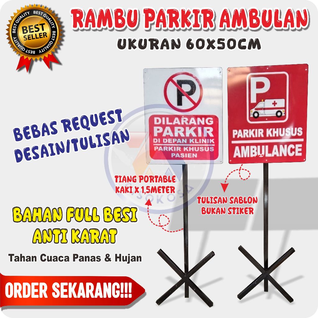 Jual RAMBU PARKIR AMBULANCE CUSTOME DESAIN | Shopee Indonesia