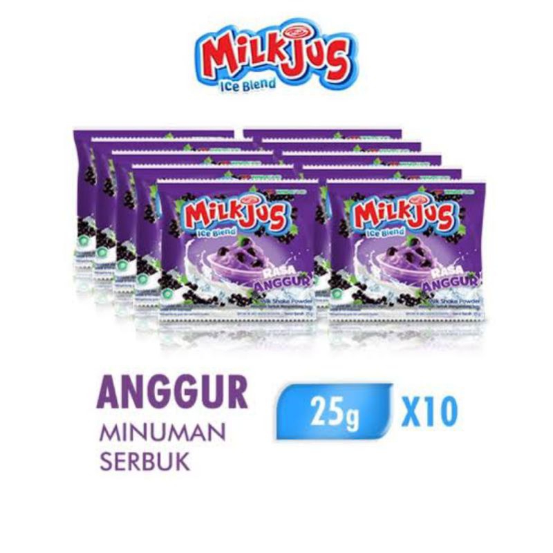 Jual MilkJus Ice Blend All Varian 1 Renteng Isi 10 Sachet 25g | Shopee ...