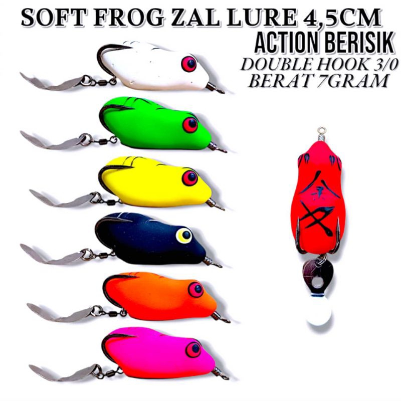 Jual SOFT FROG BERISIK ZAL LURE UKURAN 4,5CM. 7GRAM. SOFT FROG RASA JAWS. SOFT FROG SUARA JAWS ...