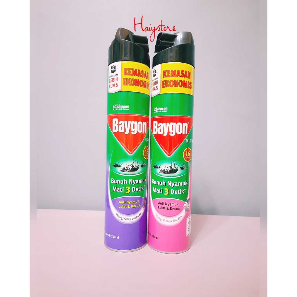 Jual HS // Baygon Aerosol Jumbo 750ml // Baygon Silky Lavender 750ml ...