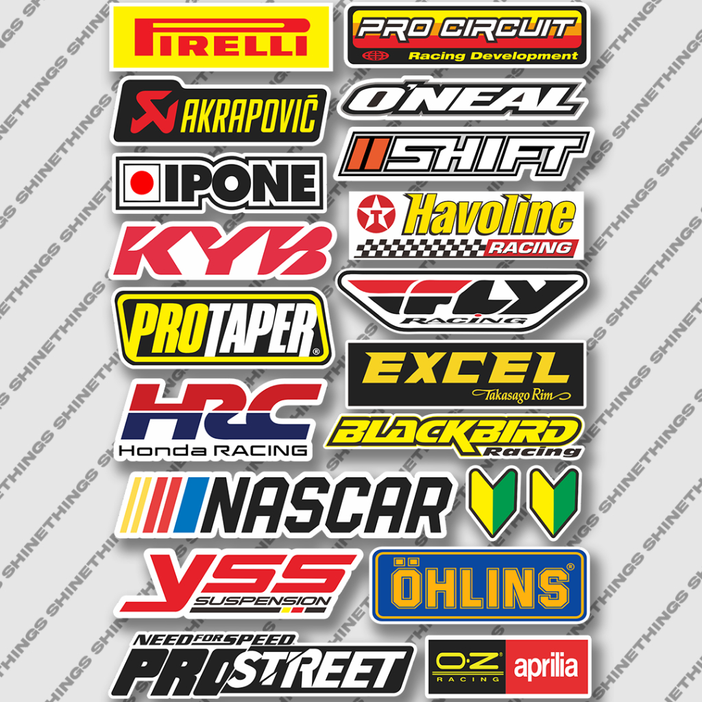 Jual Stiker pack racing jdm anti air buat helm || sticker motor helm ...
