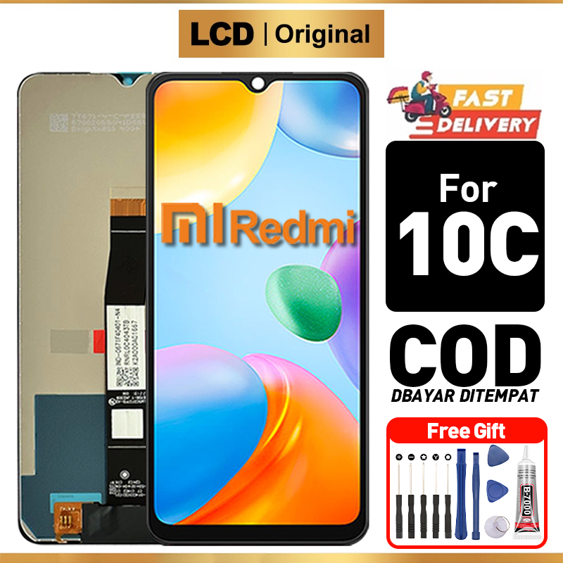 Jual LCD Redmi 10C Original 100% Fullset ori asli hp Touchscreen Murah ...