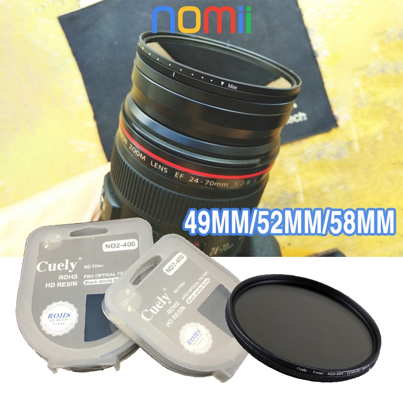 Jual 49/52/58MM Cuely ND Fader ND2-400 Variable Neutral Density Filter for Canon Nikon Sony ...