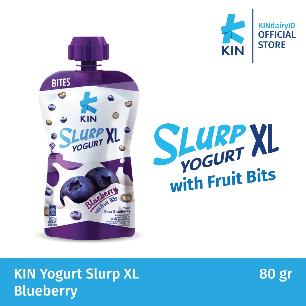 Jual KIN Yogurt Slurp XL Blueberry 80gr | Shopee Indonesia