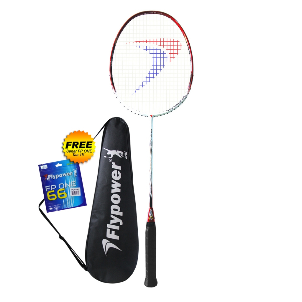 Jual Flypower Kalimasada Raket Badminton White Red Free Senar dan Tas ...