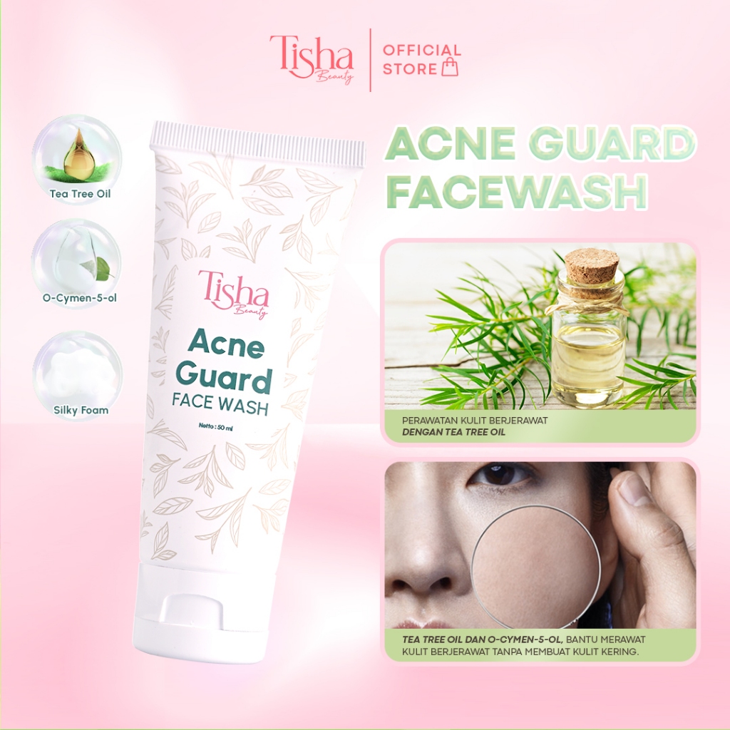 Jual Tisha Beauty Acne Guard Face Wash – Tea Tree Anti Acne 50ml ...