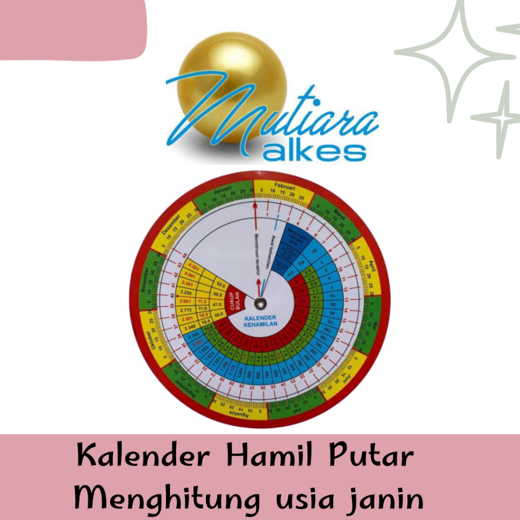 Jual (MUTIARA ALKES) Kalender Kehamilan bumil - calender hamil ...