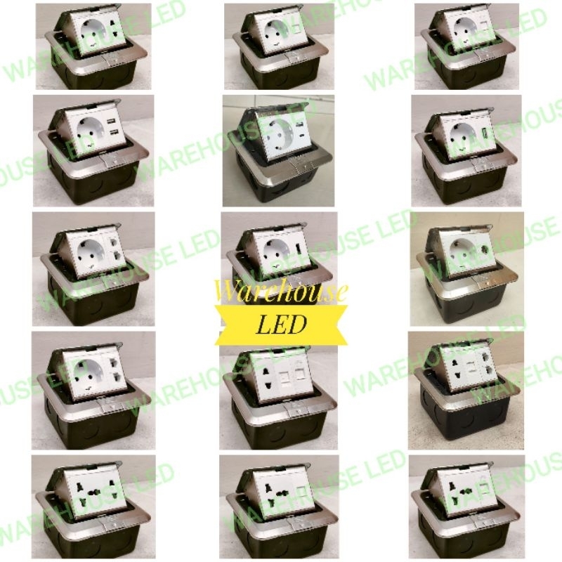 Jual Stop Kontak Lantai 3 Modul Flip Up Slow Motion Stopkontak Tipe C ...