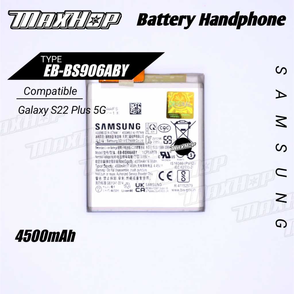 Jual Baterai Original EB-BS906ABY Samsung Galaxy S22 Plus 5G Batre ...